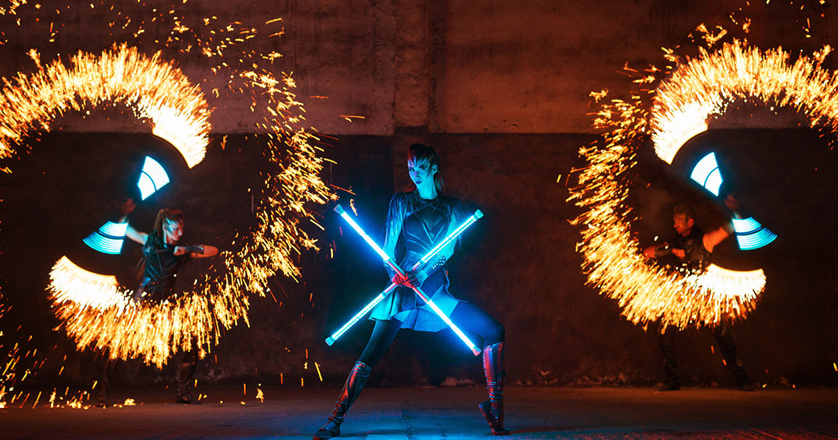 Futuristic light show Alien | The future of technology