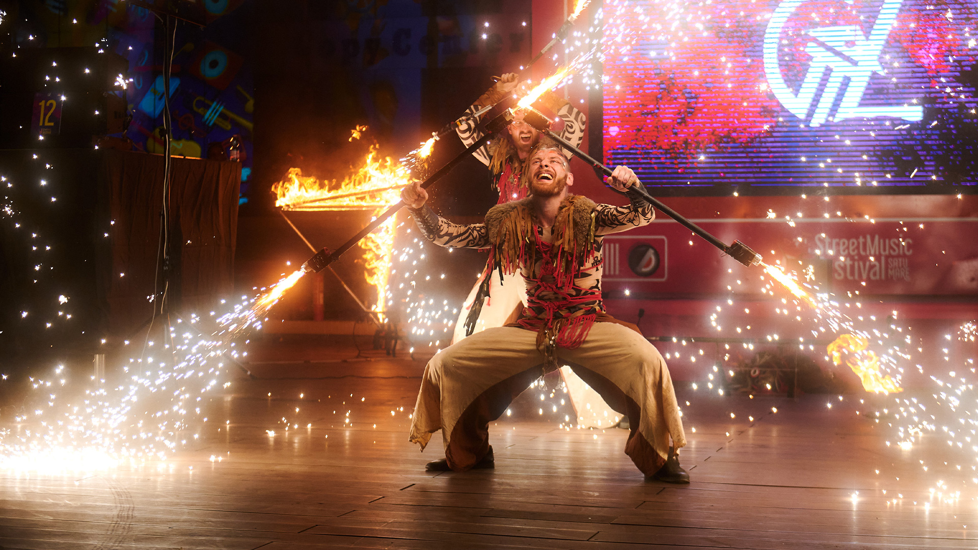 Fire Tribal Drum Show | Corporate party Zlín - Aliatrix